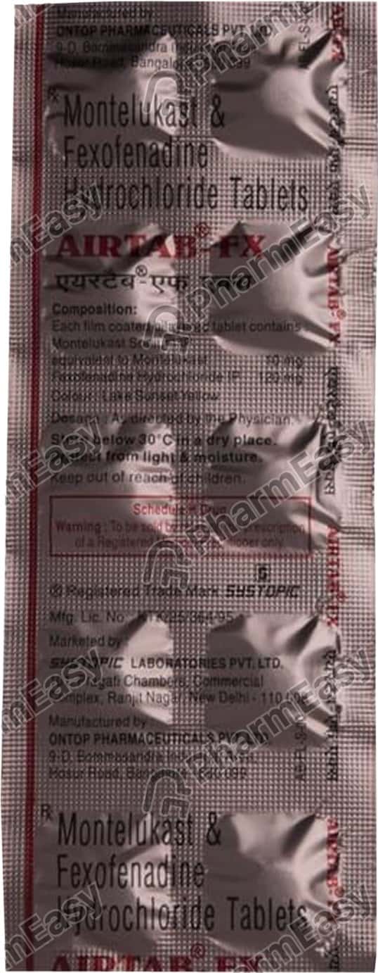 Airtab Fx Strip Of 10 Tablets: Uses, Side Effects, Price & Dosage ...