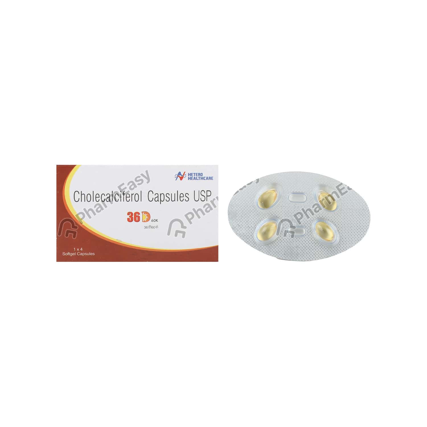 36 D 60000 IU Capsule (4) - Uses, Side Effects, Dosage, Composition ...