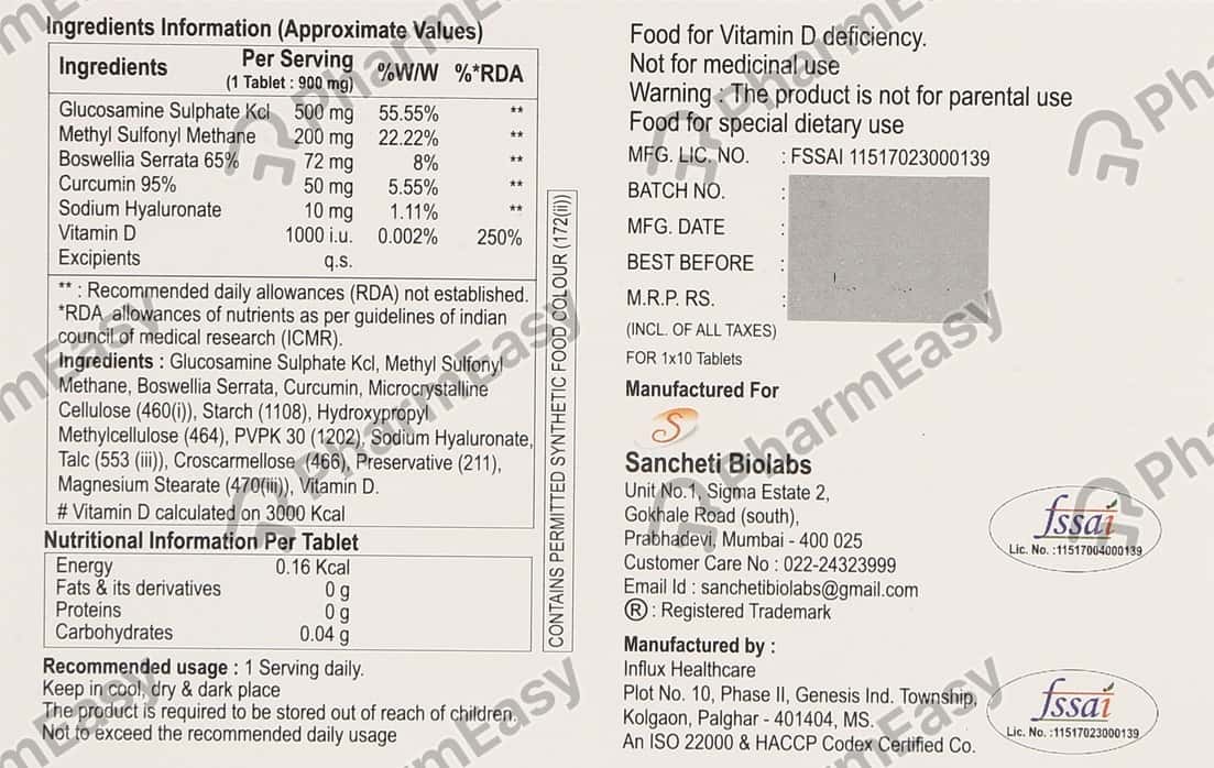 Buy Tendosanch Strip Of 10 Tablets Online at Flat 15% OFF | PharmEasy