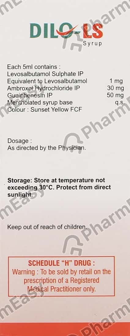 Dilo Ls Syrup 100ml: Uses, Side Effects, Price, Dosage & Composition ...