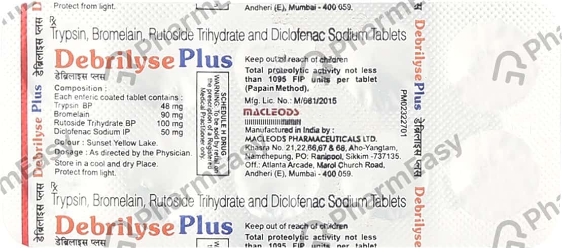 Debrilyse Plus Strip Of 10 Tablets: Uses, Side Effects, Price & Dosage ...