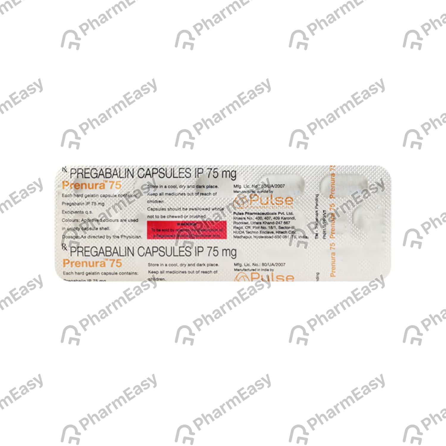Prenura 75 MG Capsule (10): Uses, Side Effects, Price & Dosage | PharmEasy