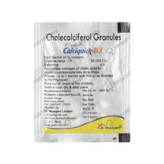 Calciquick D3 60000 IU Granules (1): Uses, Side Effects, Price & Dosage ...