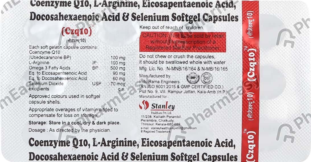 Buy Czq 10 Strip Of 10 Capsules Online at Flat 15% OFF | PharmEasy