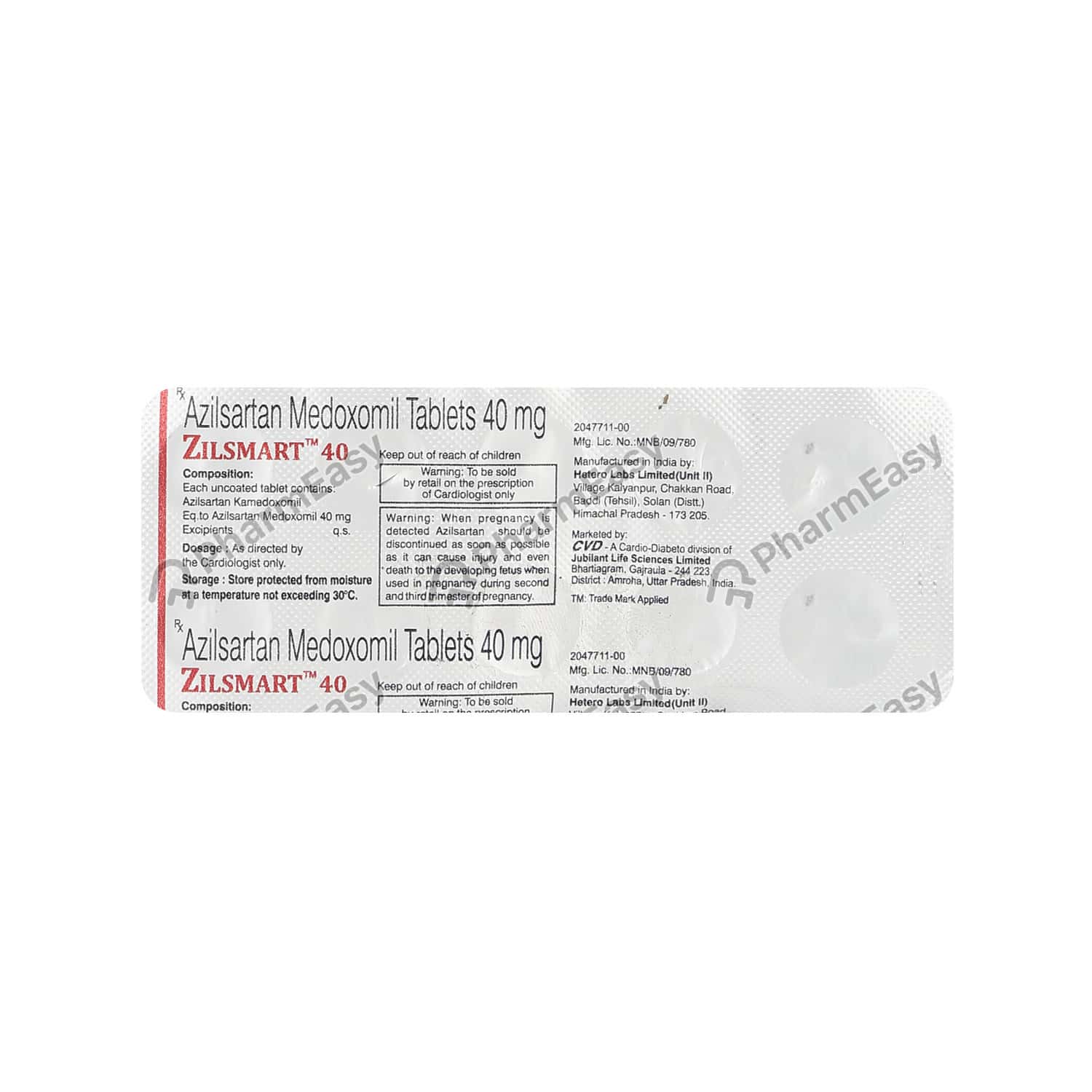Zilsmart 40 MG Tablet (10) - Uses, Side Effects, Dosage, Composition ...