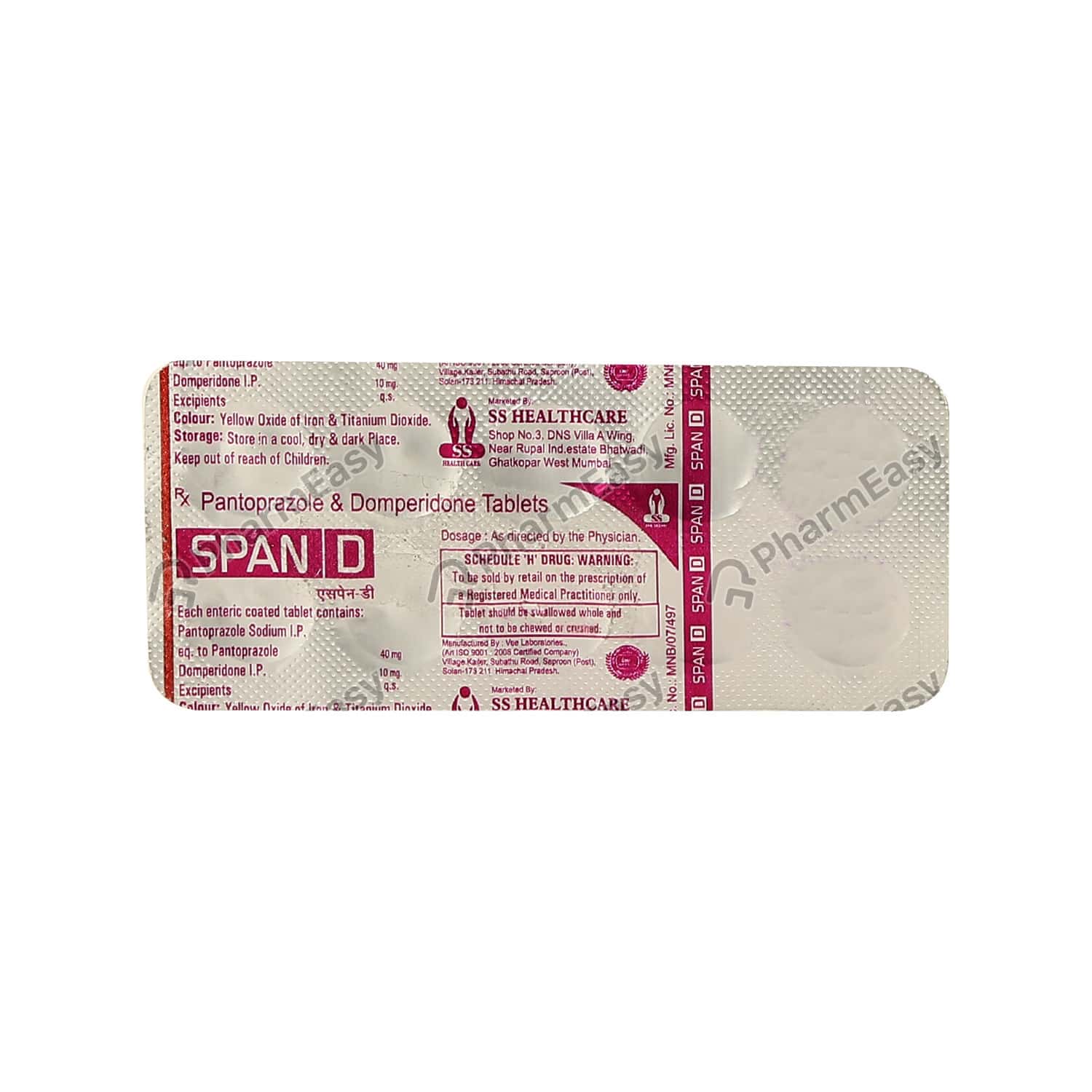 Span D Strip Of 10 Tablets - Uses, Side Effects, Dosage, Composition ...