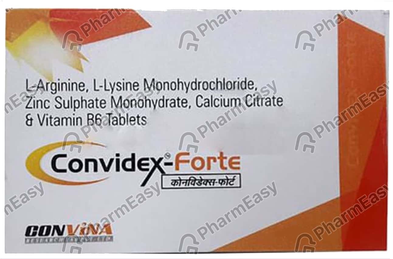 Buy Convidex Forte Strip Of 10 Tablets Online & Save Up to 24% at PharmEasy