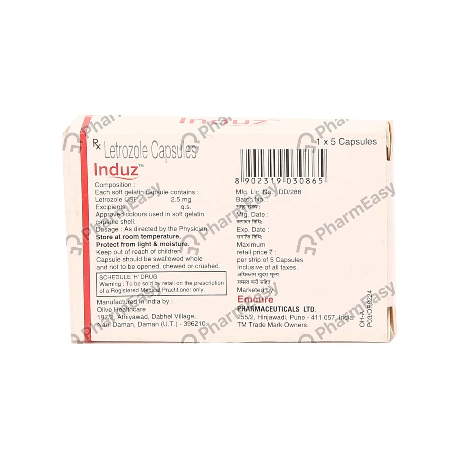 Buy Induz 2.5 MG Tablet (5) Online at Flat 15% OFF | PharmEasy