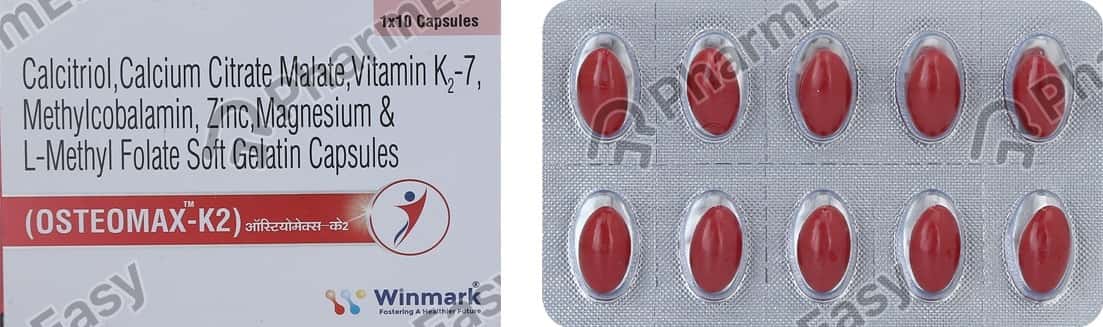 Buy Osteomax K2 Strip Of 10 Capsules Online at Flat 15% OFF | PharmEasy