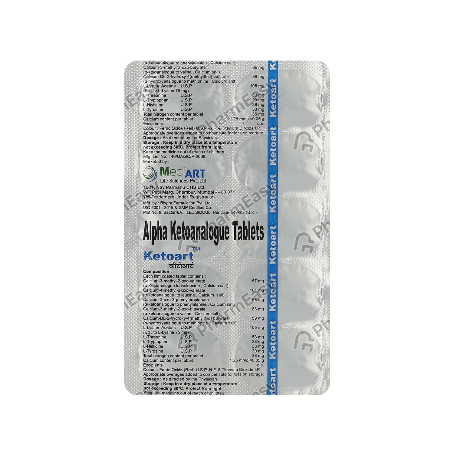 Buy Ketoart 381 MG Tablet (10) Online at Flat 18% OFF* | PharmEasy