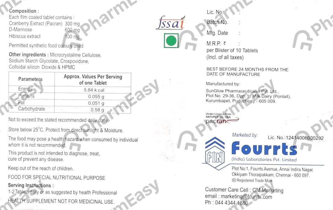 Buy K Mac Uti Strip Of 10 Tablets Online at Flat 15% OFF | PharmEasy