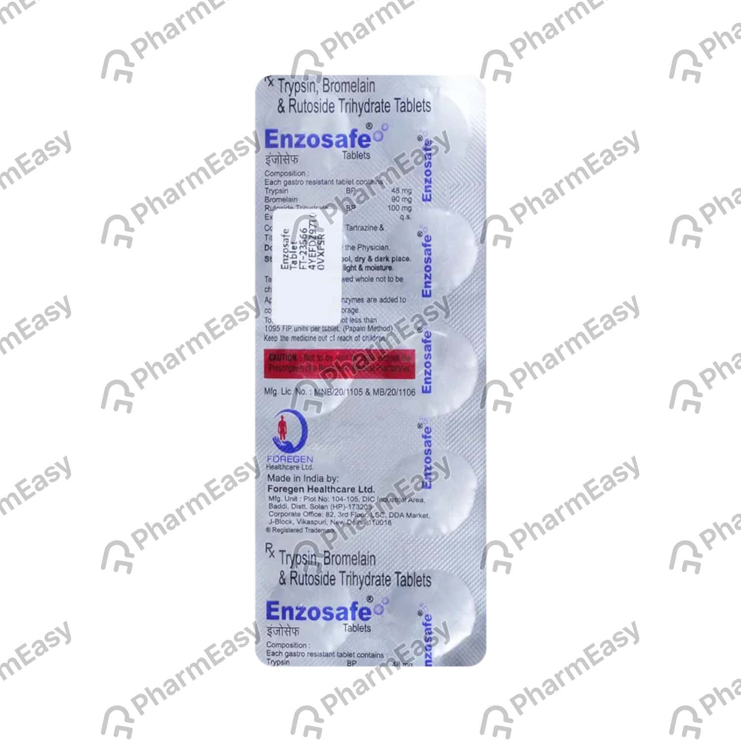 Enzosafe Strip Of 10 Tablets: Uses, Side Effects, Price & Dosage ...