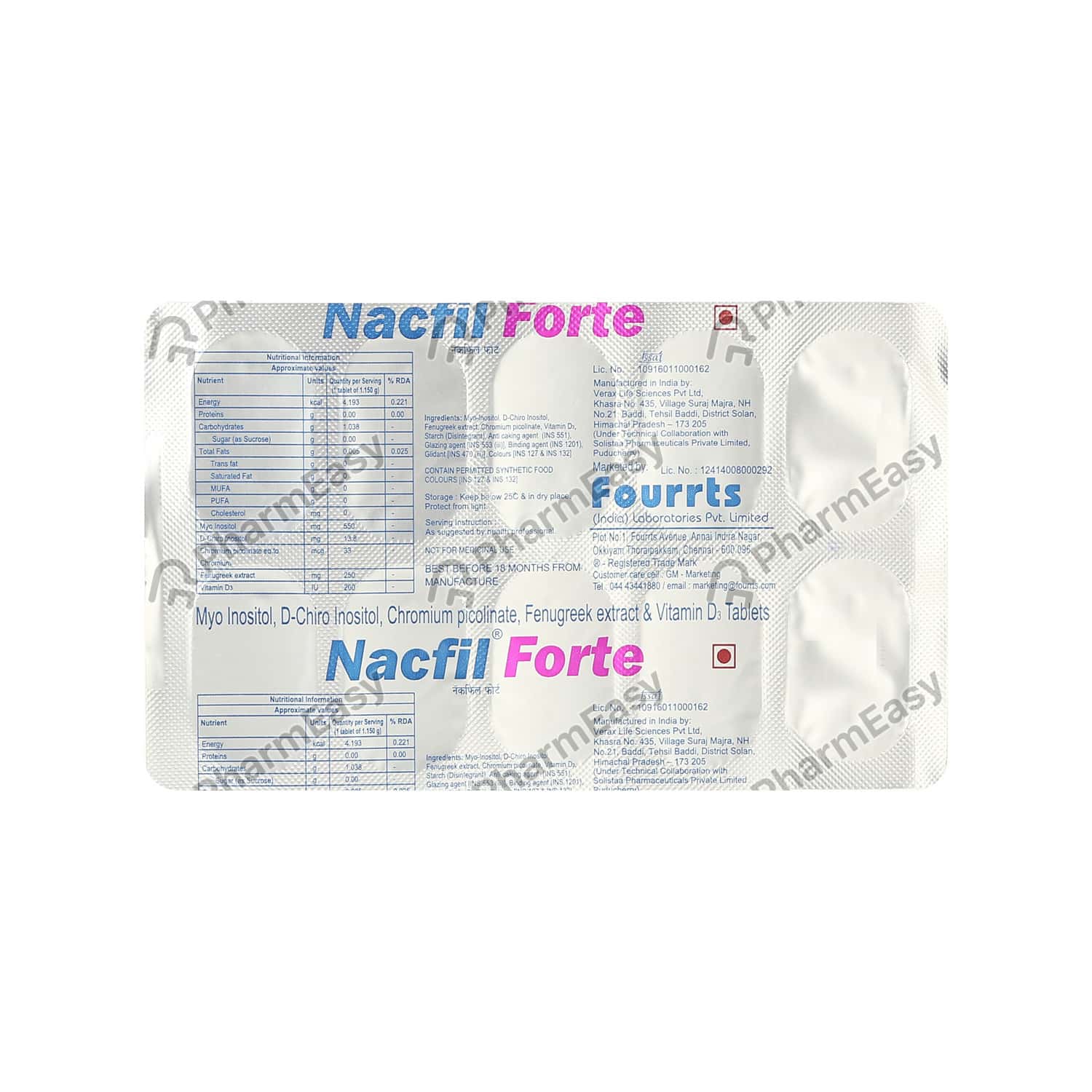 Buy Nacfil Forte Strip Of 10 Tablets Online at Flat 18% OFF* | PharmEasy