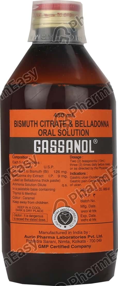 Gassanol Syrup (450): Uses, Side Effects, Price & Dosage | PharmEasy