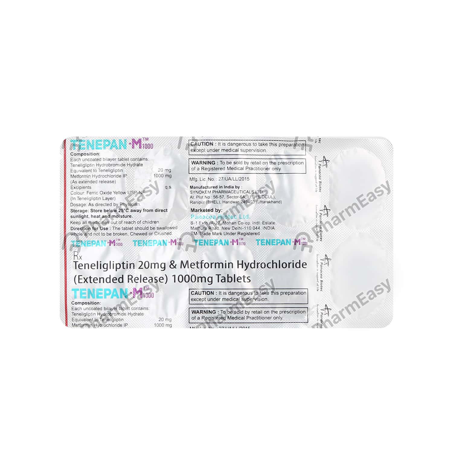 Tenepan M 20mg/1000mg Tab 10'S - Uses, Side Effects, Dosage ...