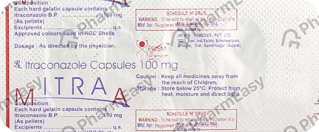 Mitraa 100 MG Capsule (4): Uses, Side Effects, Price & Dosage | PharmEasy