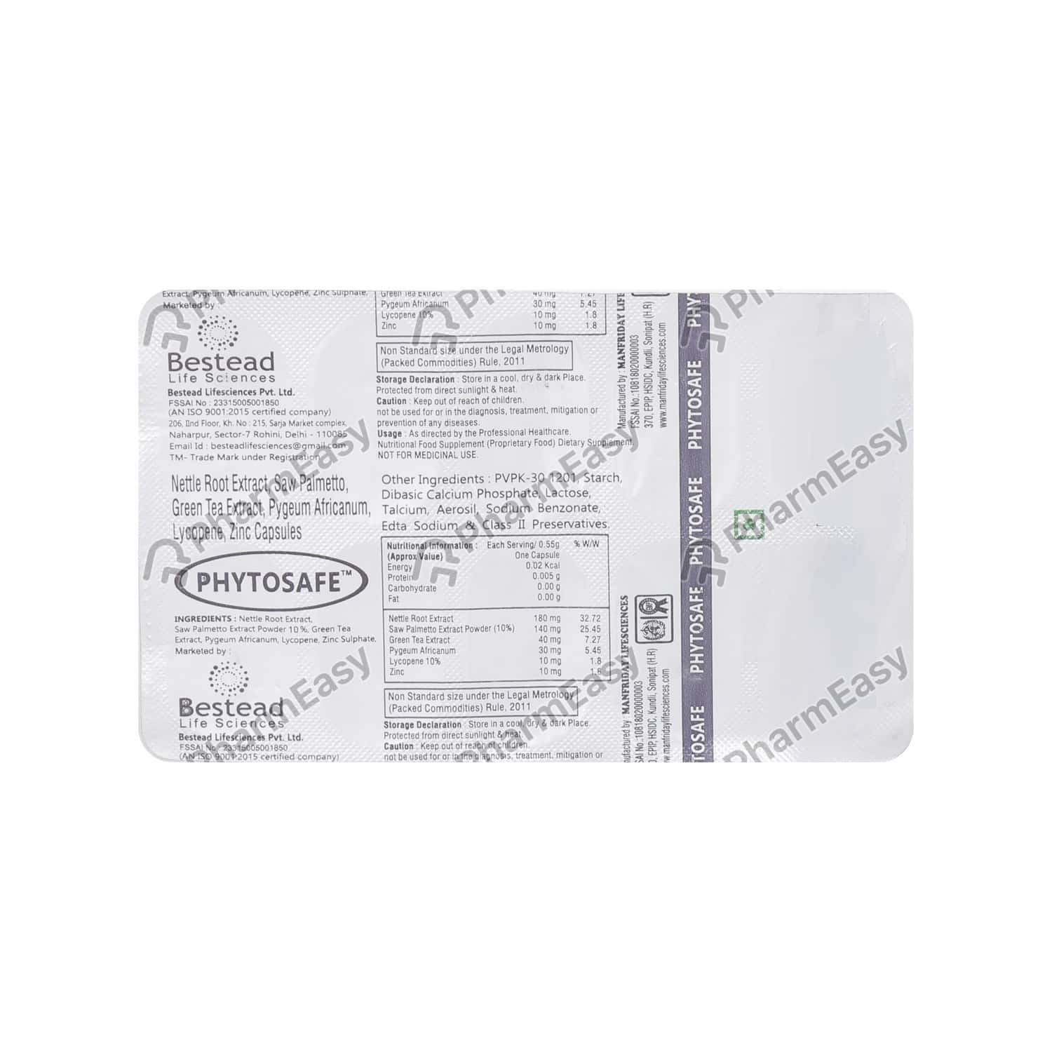 Buy Phytosafe Capsule (10) Online at Flat 18% OFF* | PharmEasy