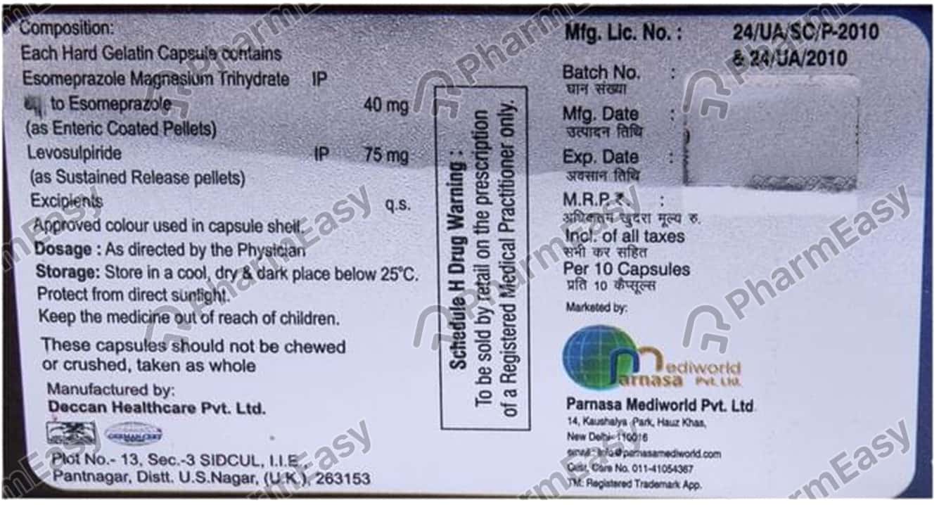 Isozole L 40mg/75mg Strip Of 10 Capsules: Uses, Side Effects, Price ...