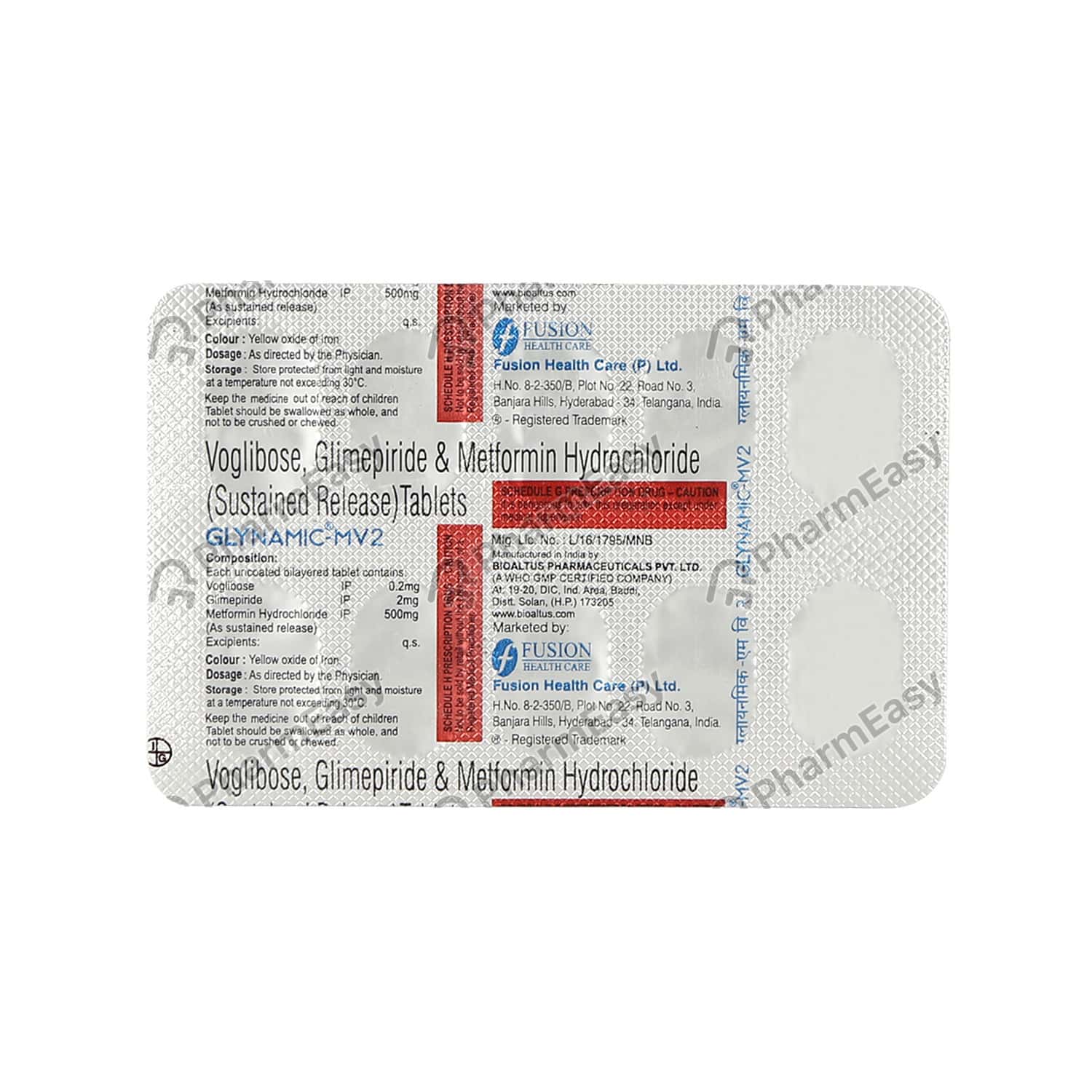 Glynamic Mv 2mg Strip Of 10 Tablets - Uses, Side Effects, Dosage ...