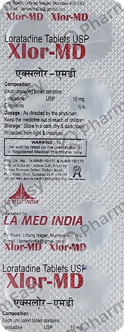 Xlor Md 10 MG Tablet (10): Uses, Side Effects, Price & Dosage | PharmEasy