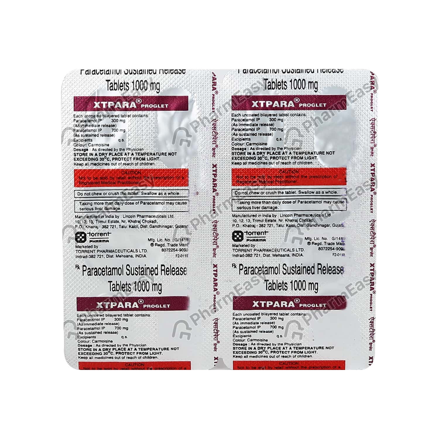 Xtpara 1 G Tablet (12) - Uses, Side Effects, Dosage, Composition ...