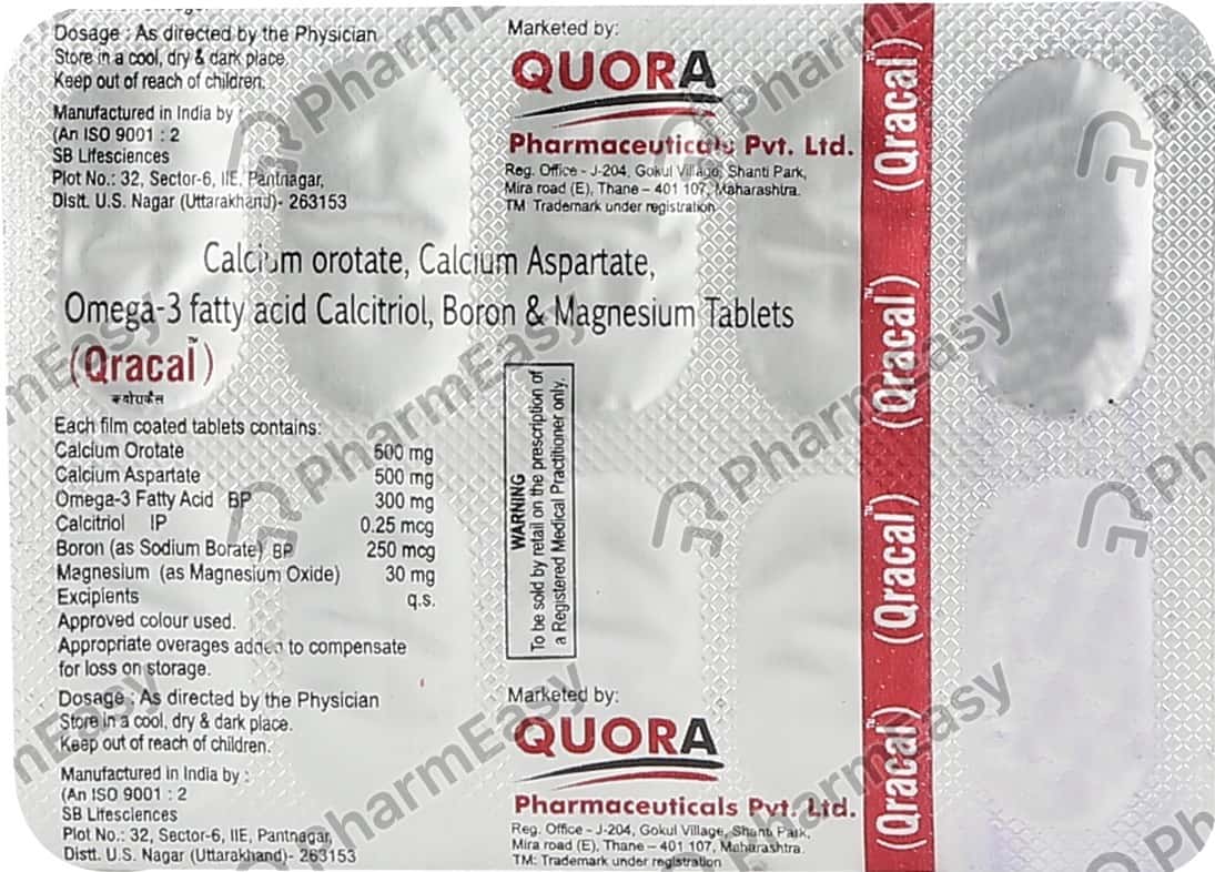 Buy Qracal Strip Of 10 Tablets Online at Flat 15% OFF | PharmEasy