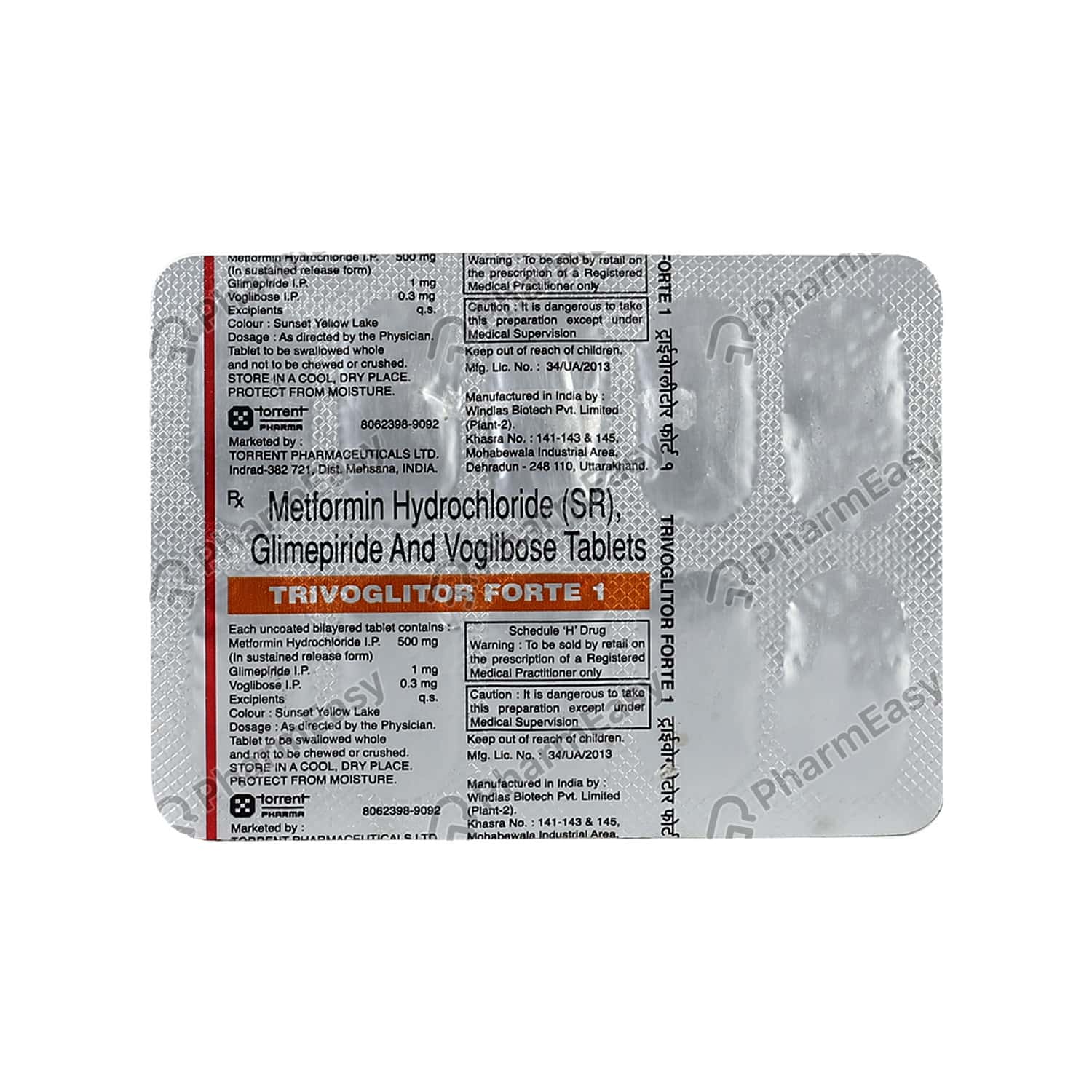 Trivoglitor Forte 1mg Strip Of 10 Tablets - Uses, Side Effects, Dosage ...
