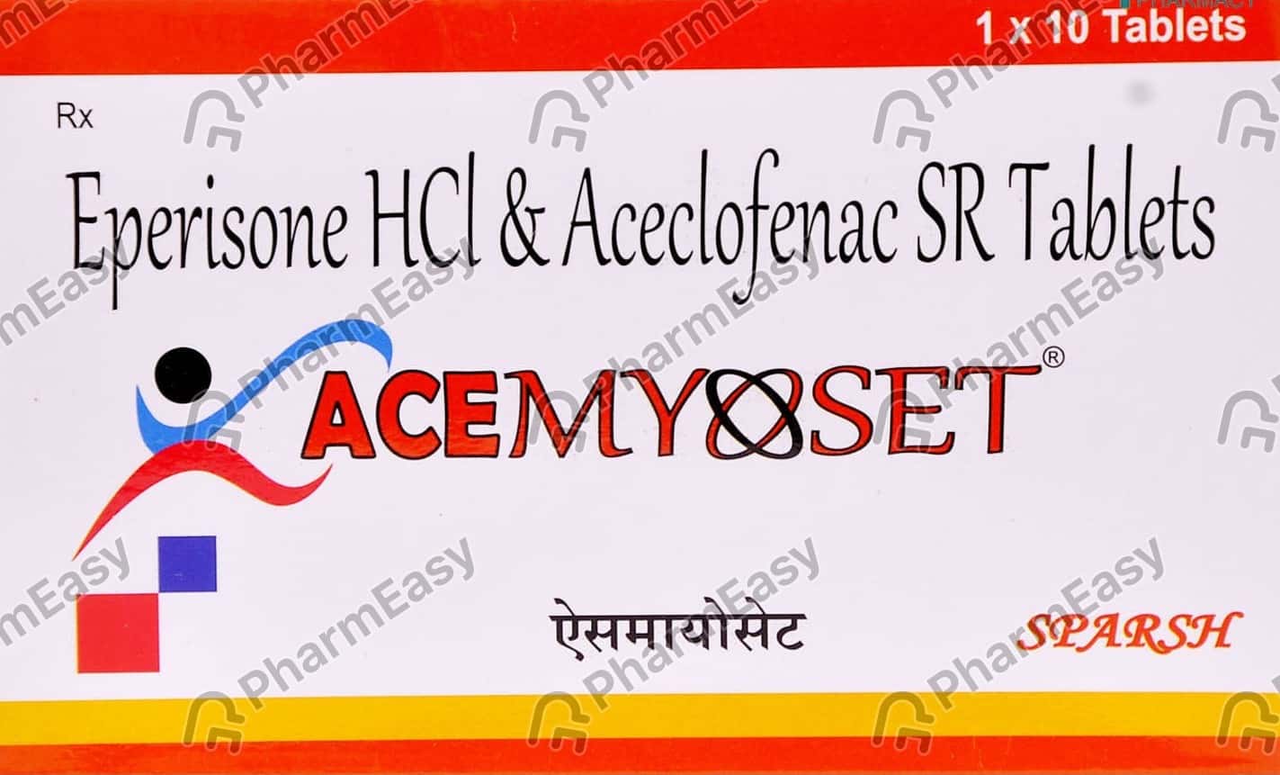 Buy Acemyoset Strip Of 10 Tablets Online at Flat 15% OFF | PharmEasy
