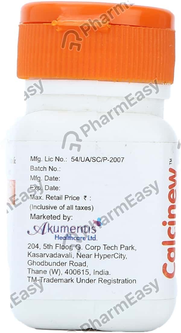 Calcinew Tablets 30'S: Uses, Side Effects, Price, Dosage & Composition ...