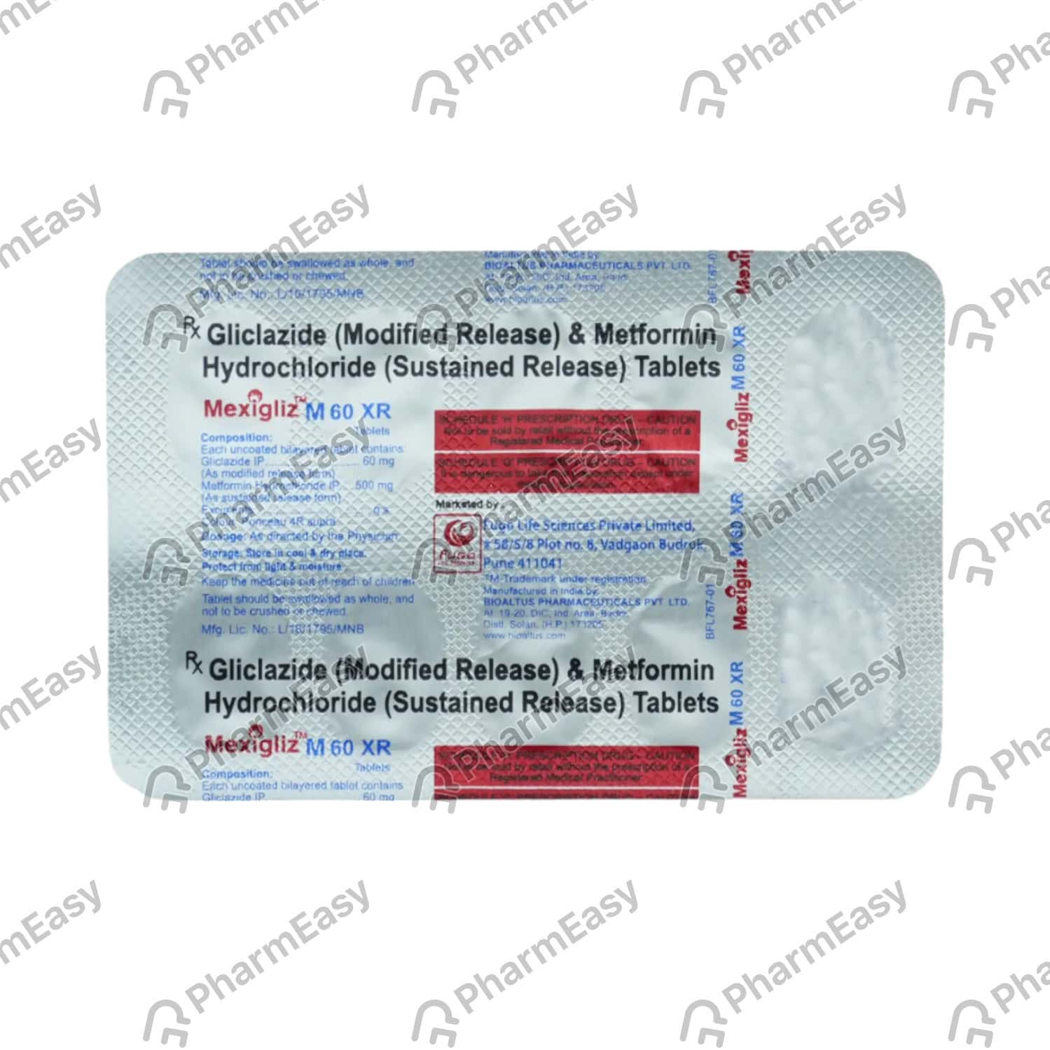 Mexigliz M 60mg Xr Strip Of 10 Tablets: Uses, Side Effects, Price ...