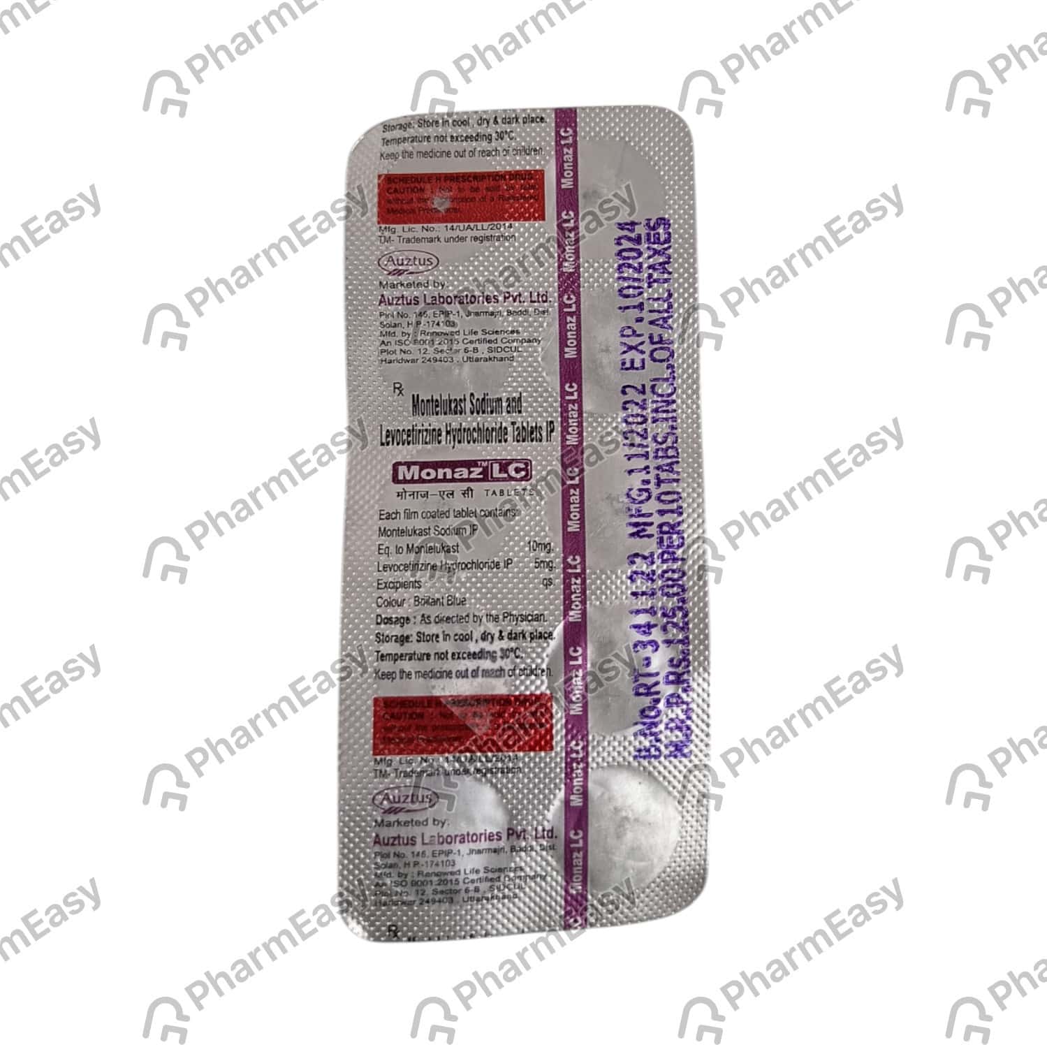 Monaz Lc Strip Of 10 Tablets: Uses, Side Effects, Price & Dosage ...