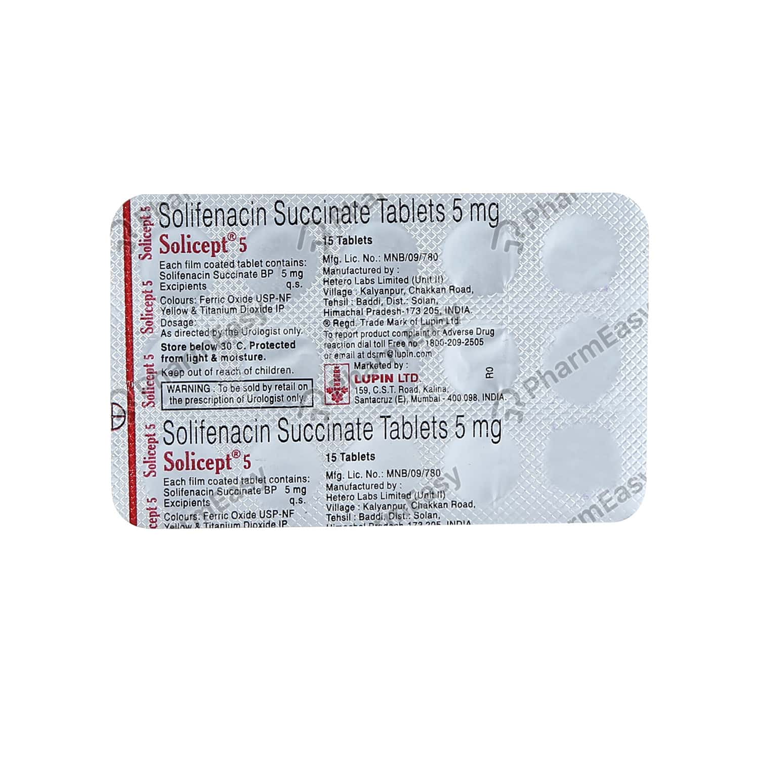Buy Solicept 5mg Strip Of 15 Tablets Online at Flat 18% OFF* | PharmEasy