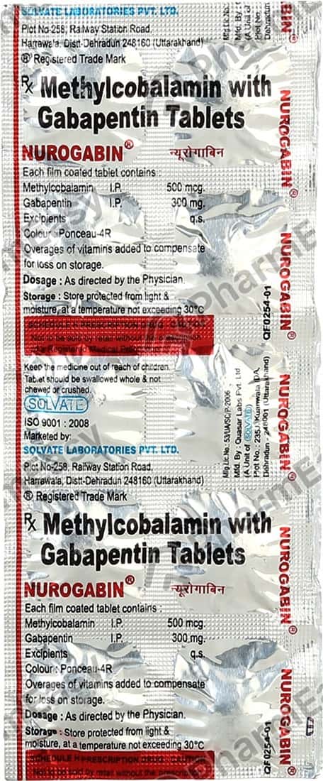 Nurogabin Strip Of 10 Tablets: Uses, Side Effects, Price & Dosage ...