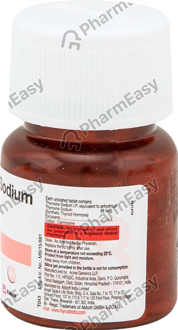Thyronorm 88 MCG Tablet (120): Uses, Side Effects, Price & Dosage ...