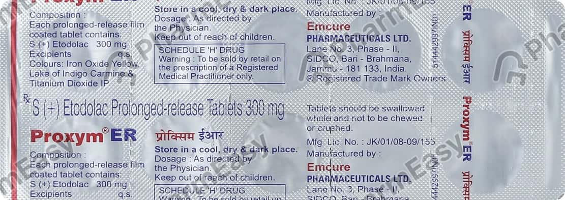 Proxym Er 300 MG Tablet (10): Uses, Side Effects, Price, Dosage ...