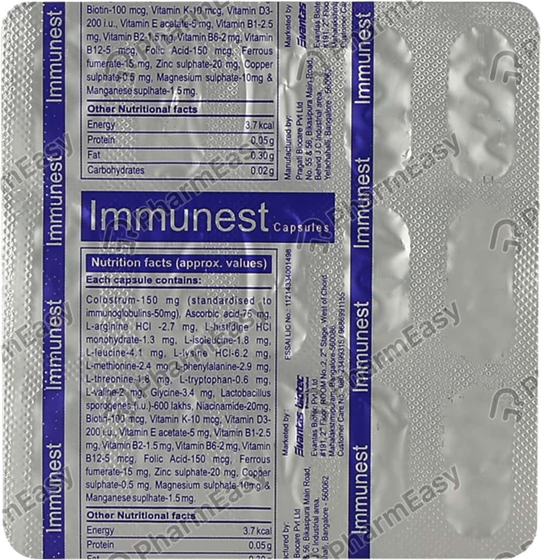 Buy Immunest Capsule (15) Online at Flat 15% OFF | PharmEasy