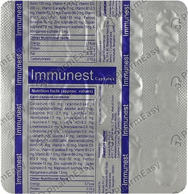 Buy Immunest Capsule (15) Online at Flat 15% OFF | PharmEasy