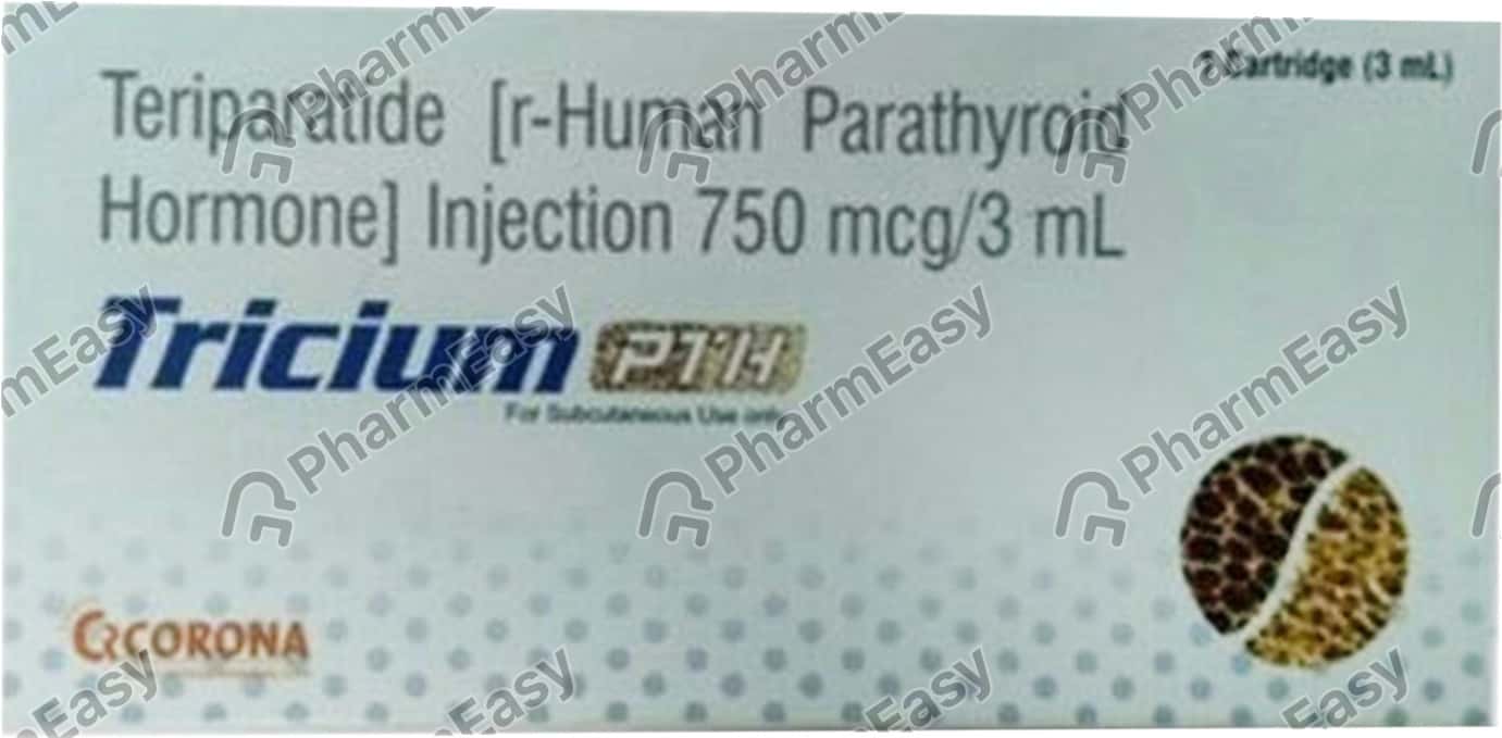 Tricium Pth Tp 3 750 MCG Injection (3): Uses, Side Effects, Price ...