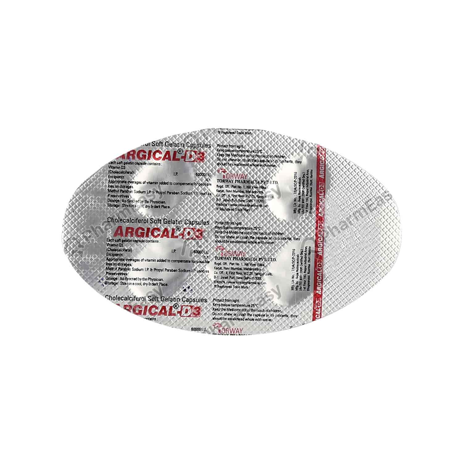 Argical D3 Strip Of 4 Capsules - Uses, Side Effects, Dosage ...