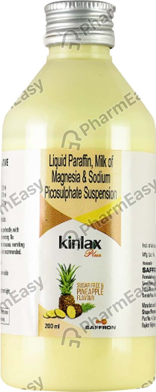 Kinlax Plus Pineapple Flavour Sugar Free Bottle Of 200ml Suspension ...