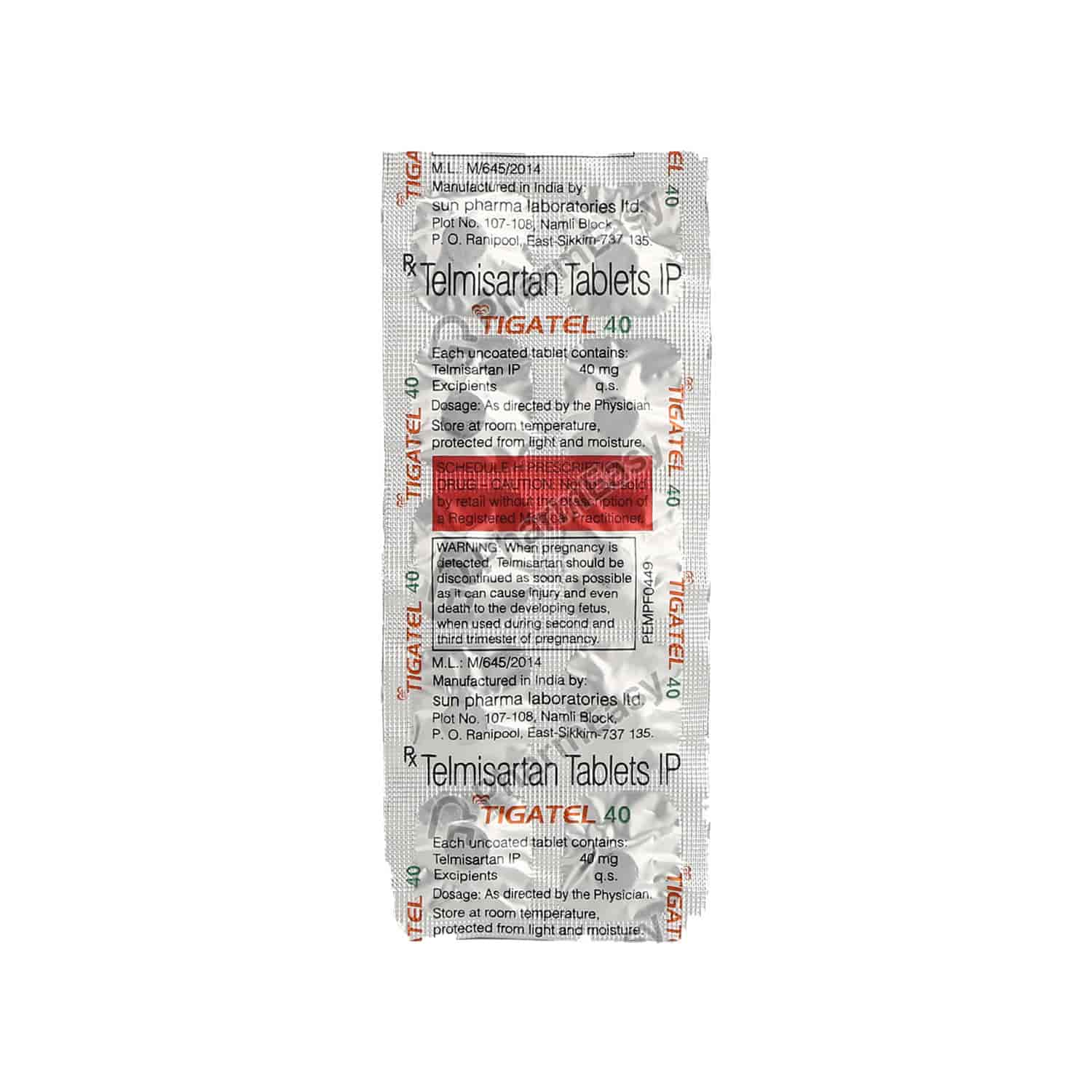 Tigatel 40mg Tablet 10'S - Uses, Side Effects, Dosage, Composition ...