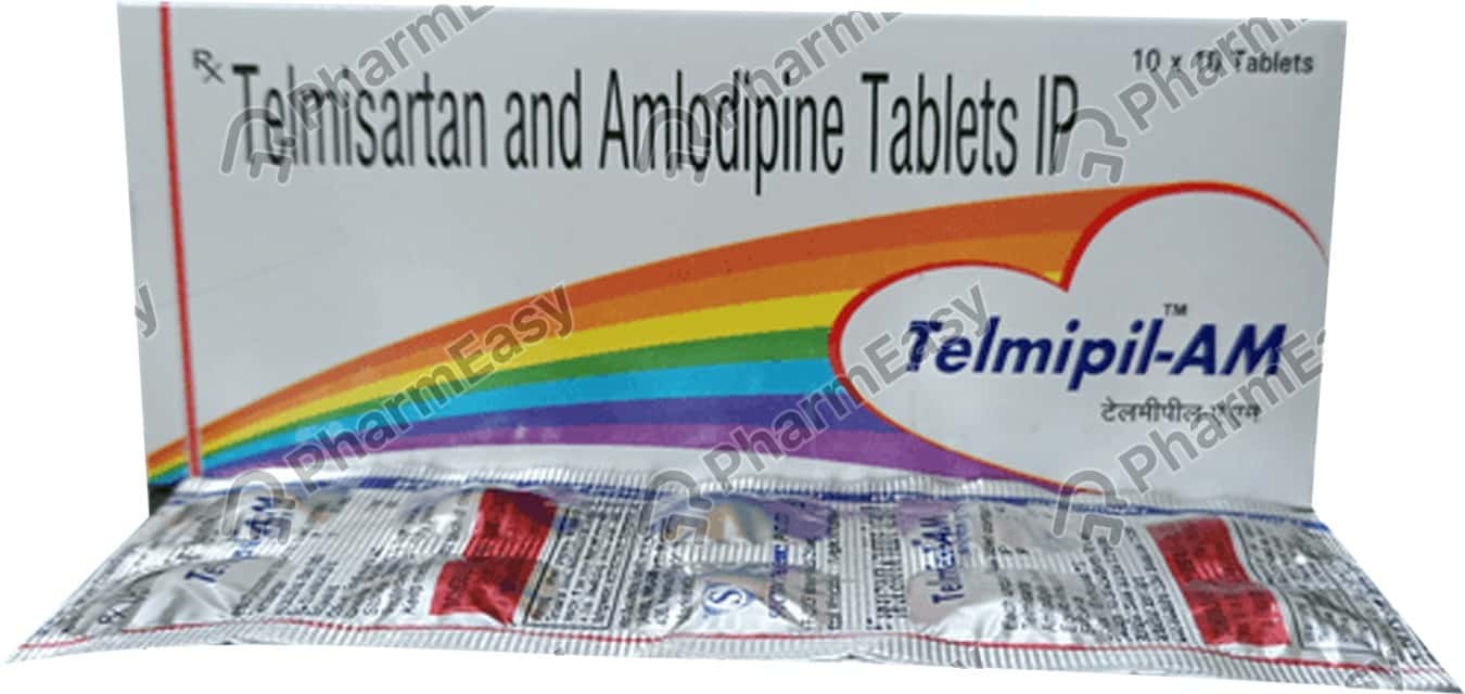 Telmipil Am Strip Of 10 Tablets: Uses, Side Effects, Price & Dosage ...