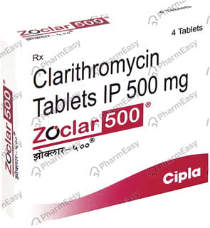 Zoclar 500 MG Tablet (4): Uses, Side Effects, Price & Dosage | PharmEasy