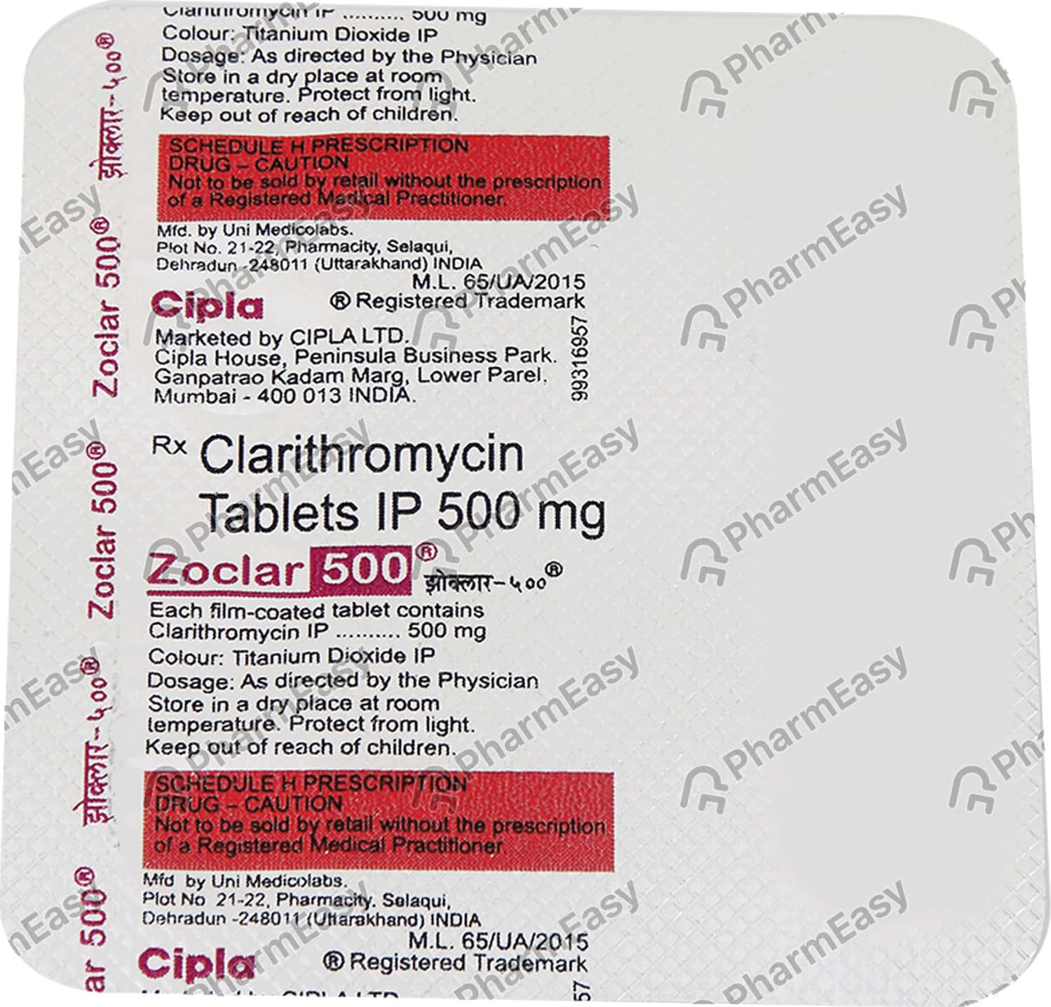 Zoclar 500 MG Tablet (4): Uses, Side Effects, Price & Dosage | PharmEasy