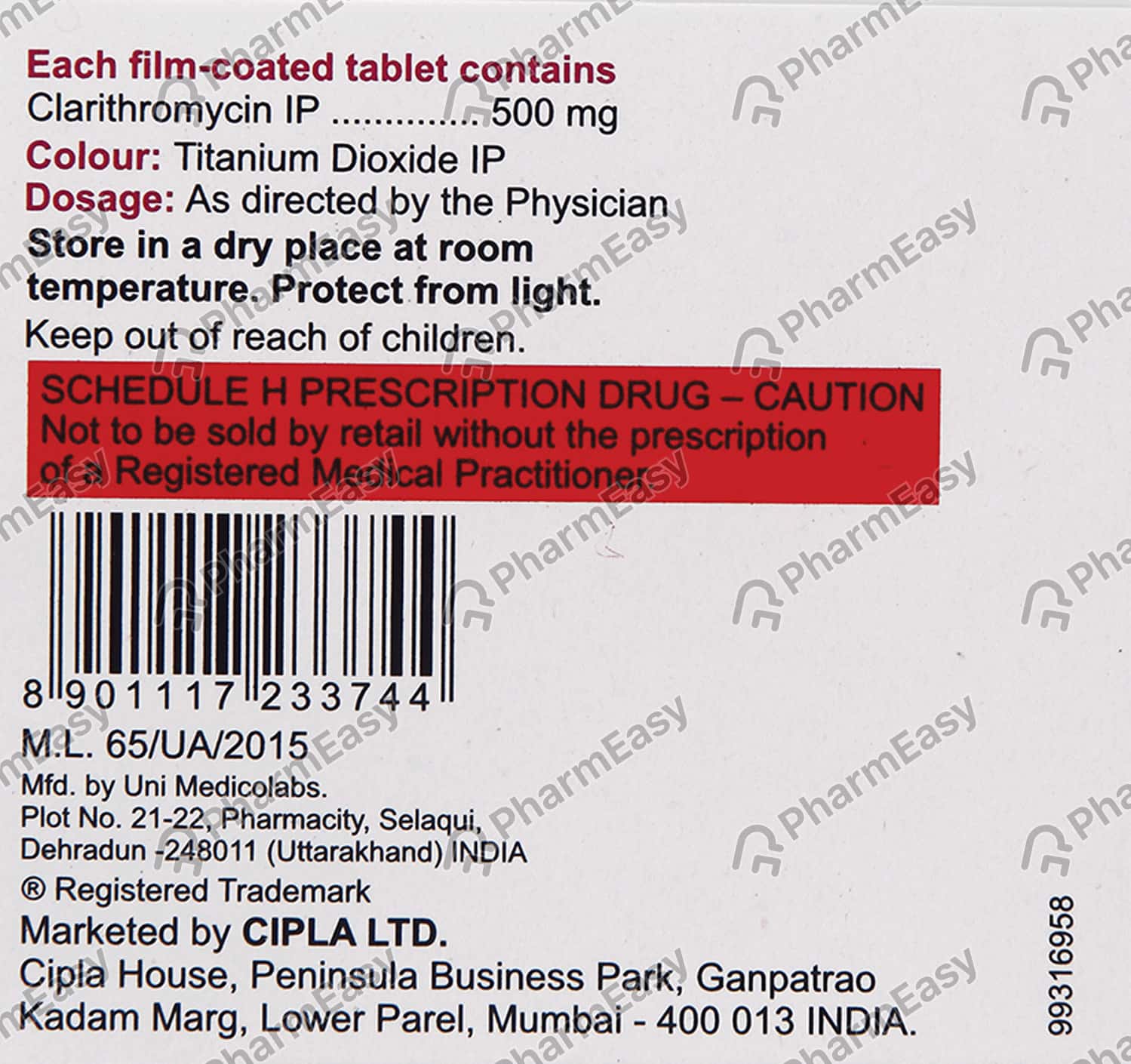 Zoclar 500 MG Tablet (4): Uses, Side Effects, Price & Dosage | PharmEasy