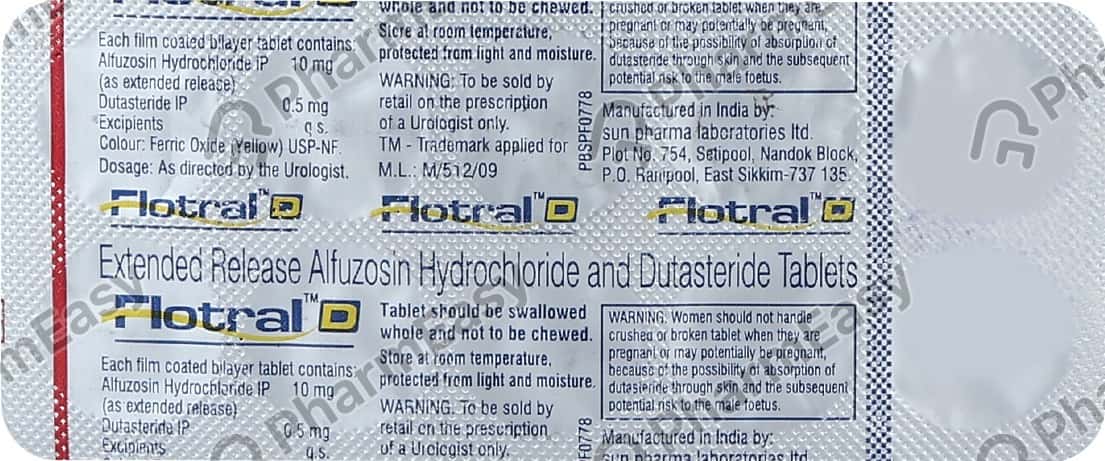 Flotral D 10 Strip Of 10 Tablets: Uses, Side Effects, Price & Dosage ...