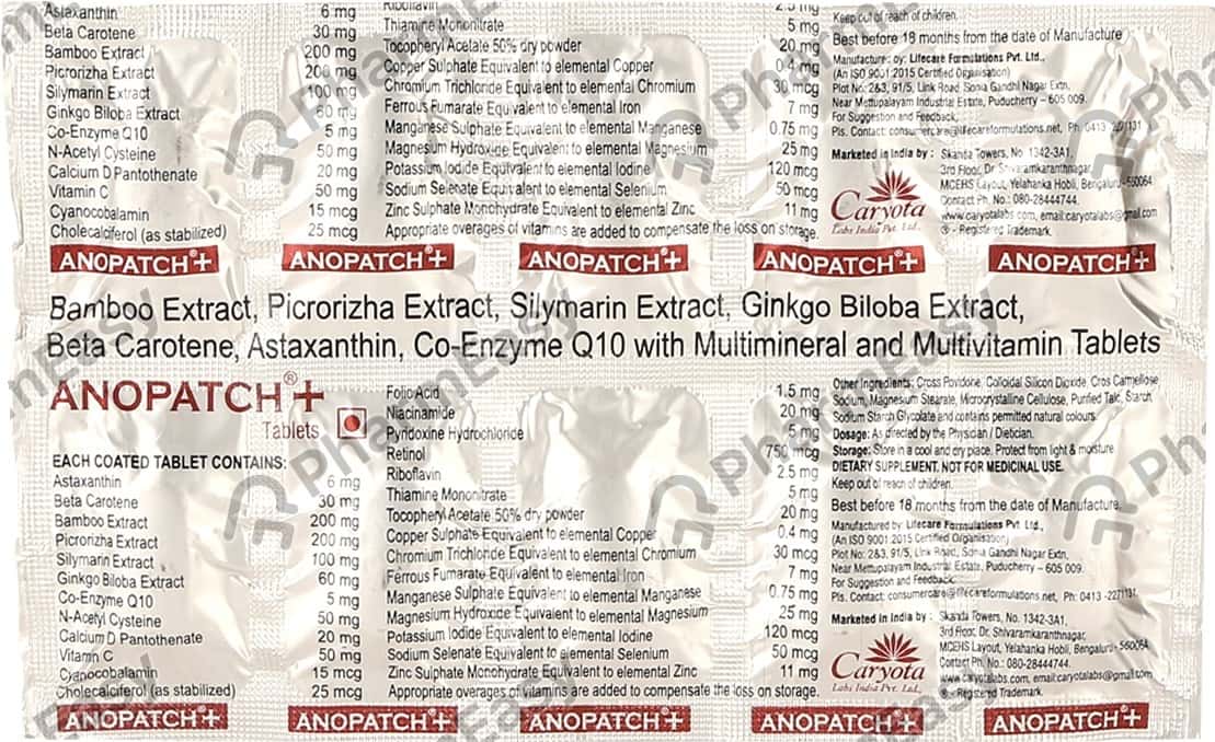 Buy Anopatch Tablet (10) Online & Save Up to 24% at PharmEasy