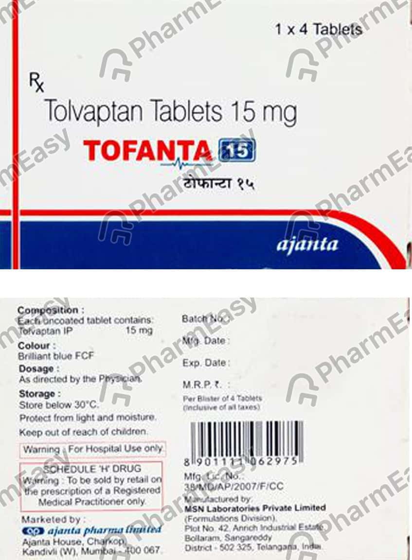Tofanta 15 MG Tablet (4): Uses, Side Effects, Price & Dosage | PharmEasy