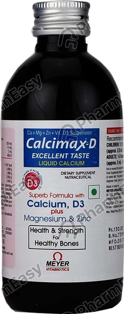 Buy CALCIMAX D SUSPENSION 200ML Online & Get Upto 60% OFF at PharmEasy