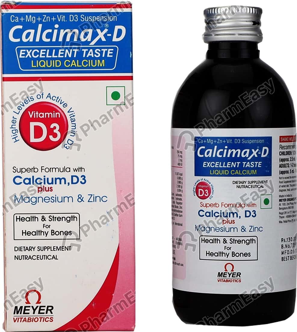 Buy CALCIMAX D SUSPENSION 200ML Online & Get Upto 60% OFF at PharmEasy
